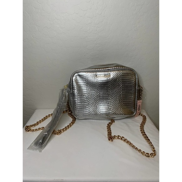 Victoria's Secret | Bags | New Victorias Secret Metallic Silver ...